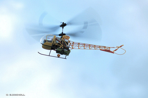 suxdorf.info - Bell 47G Helicopter die Bell im Flug